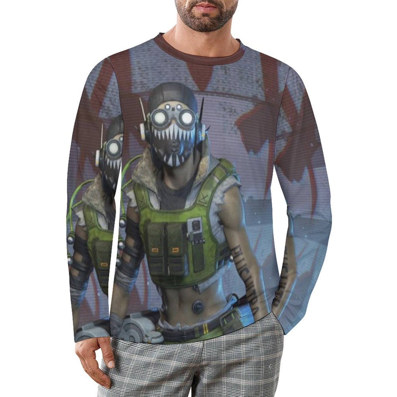 Apex Legends Octane Men's Long Sleeve T-Shirt Loose Trendy Tee Soft ...