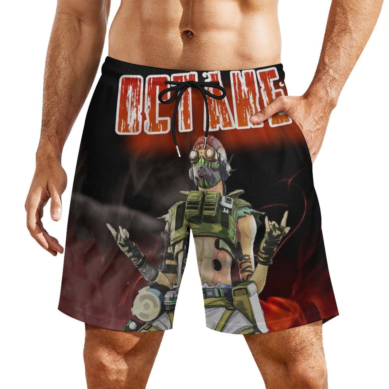 Apex Legends Octane Mens Swim Trunks with Compression Liner Board Shorts Quick Dry Swim Shorts ...