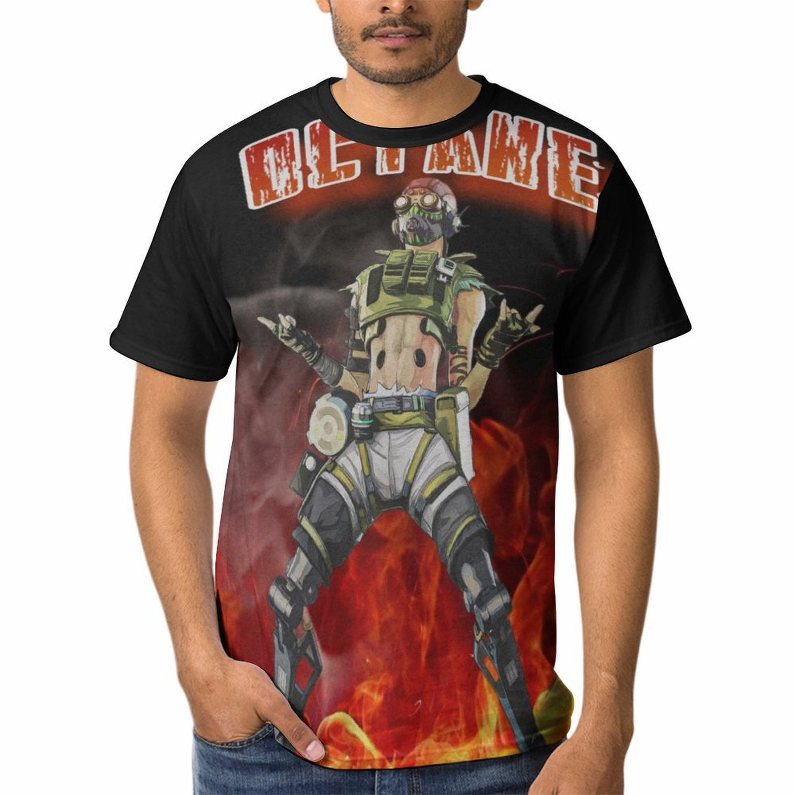 Apex Legends Octane Shirts Men's Short Sleeve Printed T-Shirt Graphic ...