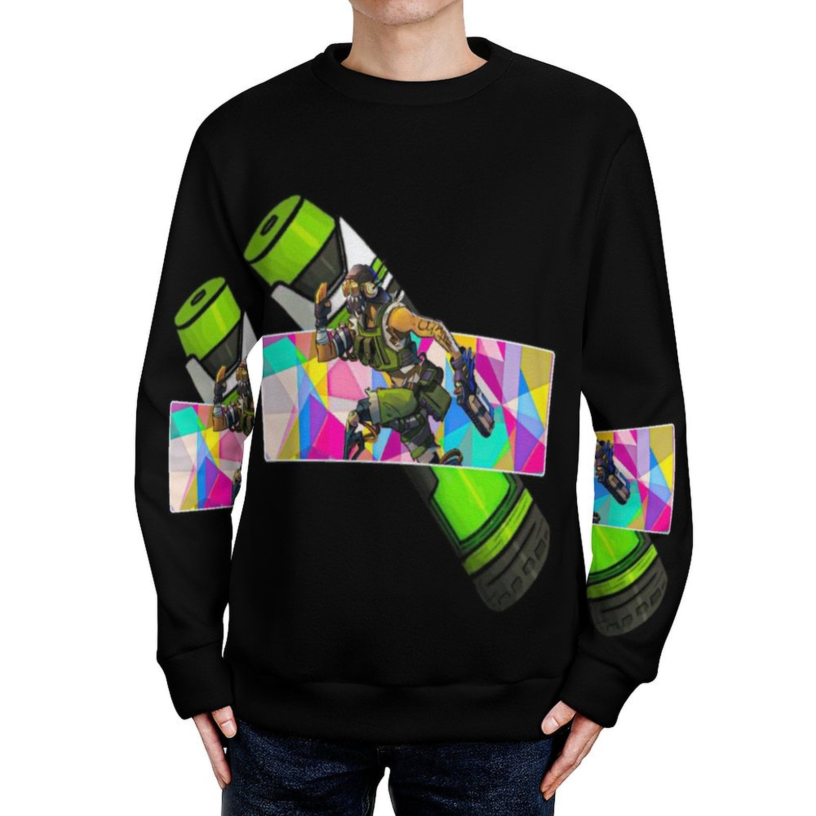 Apex Legends Octane Sweater Long Sleeve Round Neck Pullover Jumper Fall ...