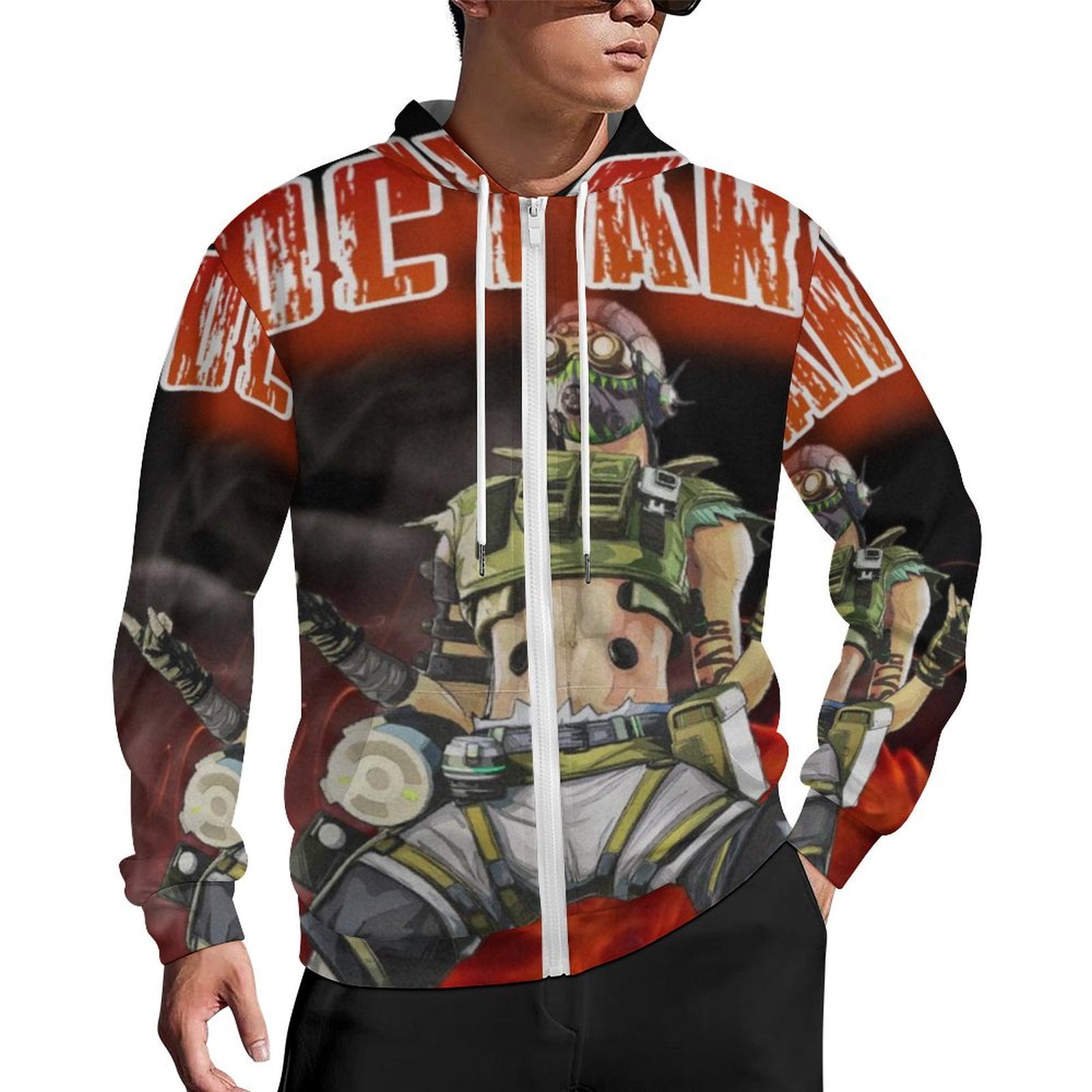 Apex Legends Octane Zip Up Hoodies Unisex Realistic 3D Print Sweatshirt ...