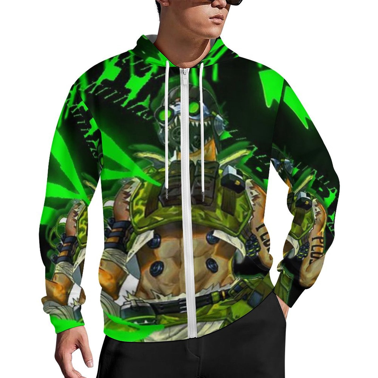 Apex Legends Octane Zip Up Hoodies Unisex Realistic 3D Print Sweatshirt ...