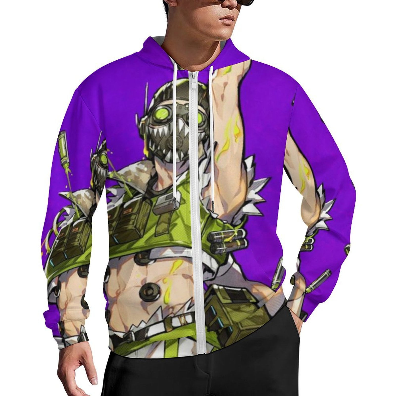 Apex Legends Octane Zip Up Hoodies Unisex Realistic 3D Print Sweatshirt ...