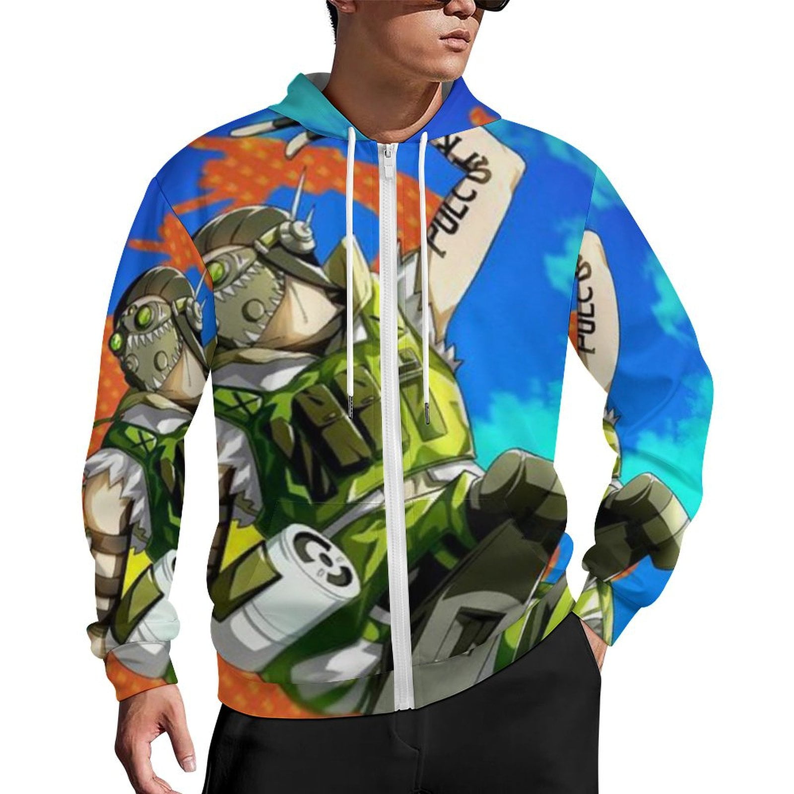 Apex Legends Octane Zip Up Hoodies Unisex Realistic 3D Print Sweatshirt ...