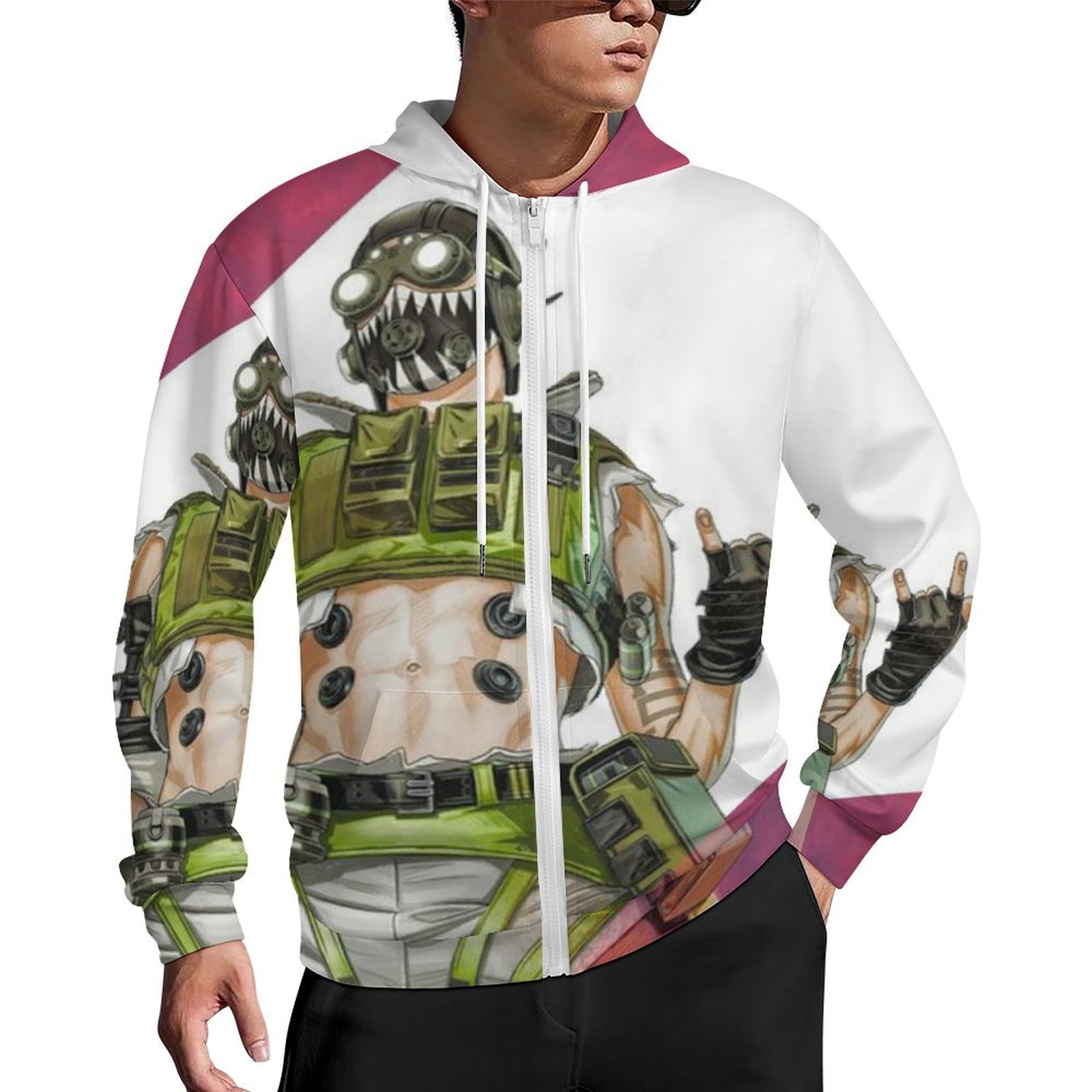 Apex Legends Octane Zip Up Hoodies Unisex Realistic 3D Print Sweatshirt ...