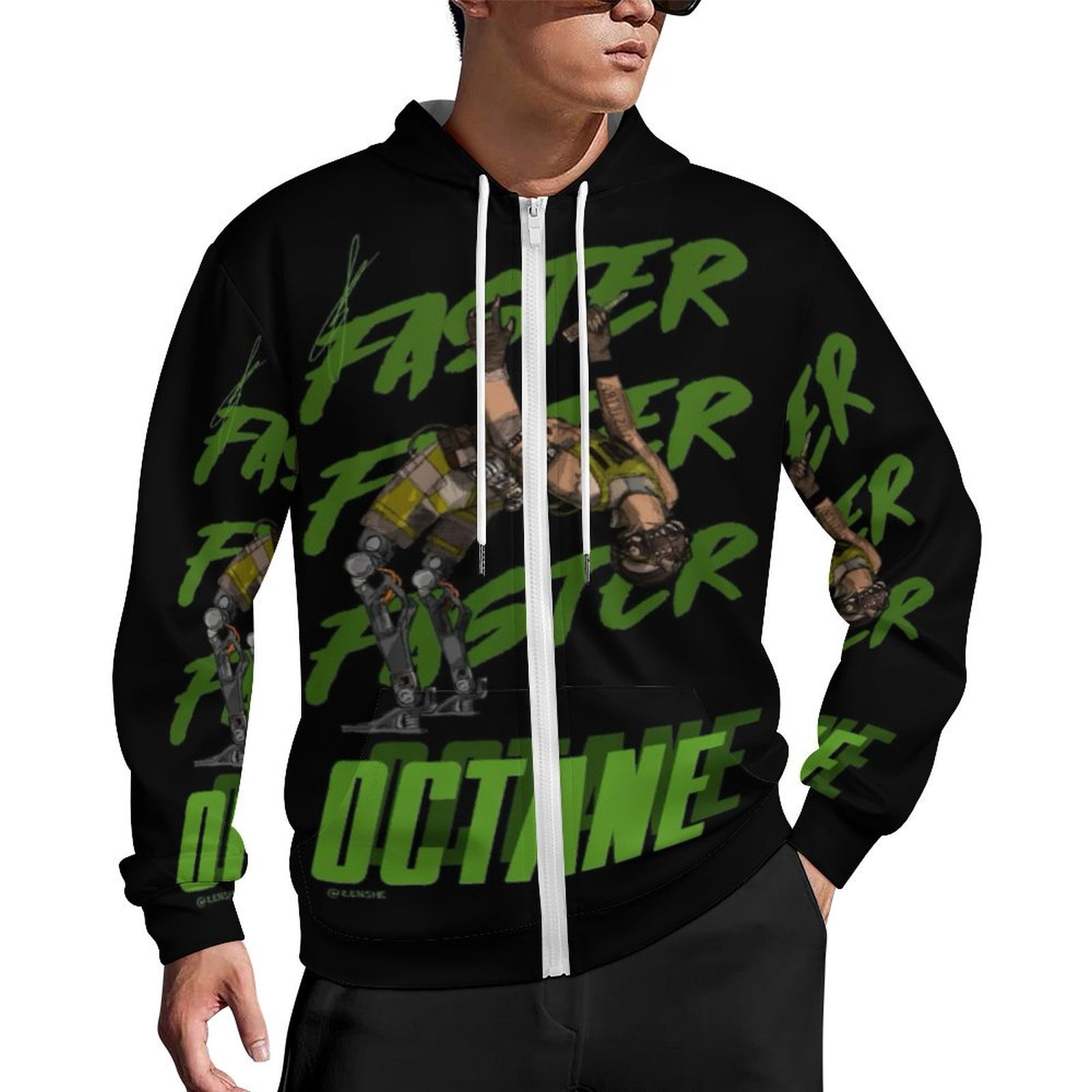 Apex Legends Octane Zip Up Hoodies Unisex Realistic 3D Print Sweatshirt ...
