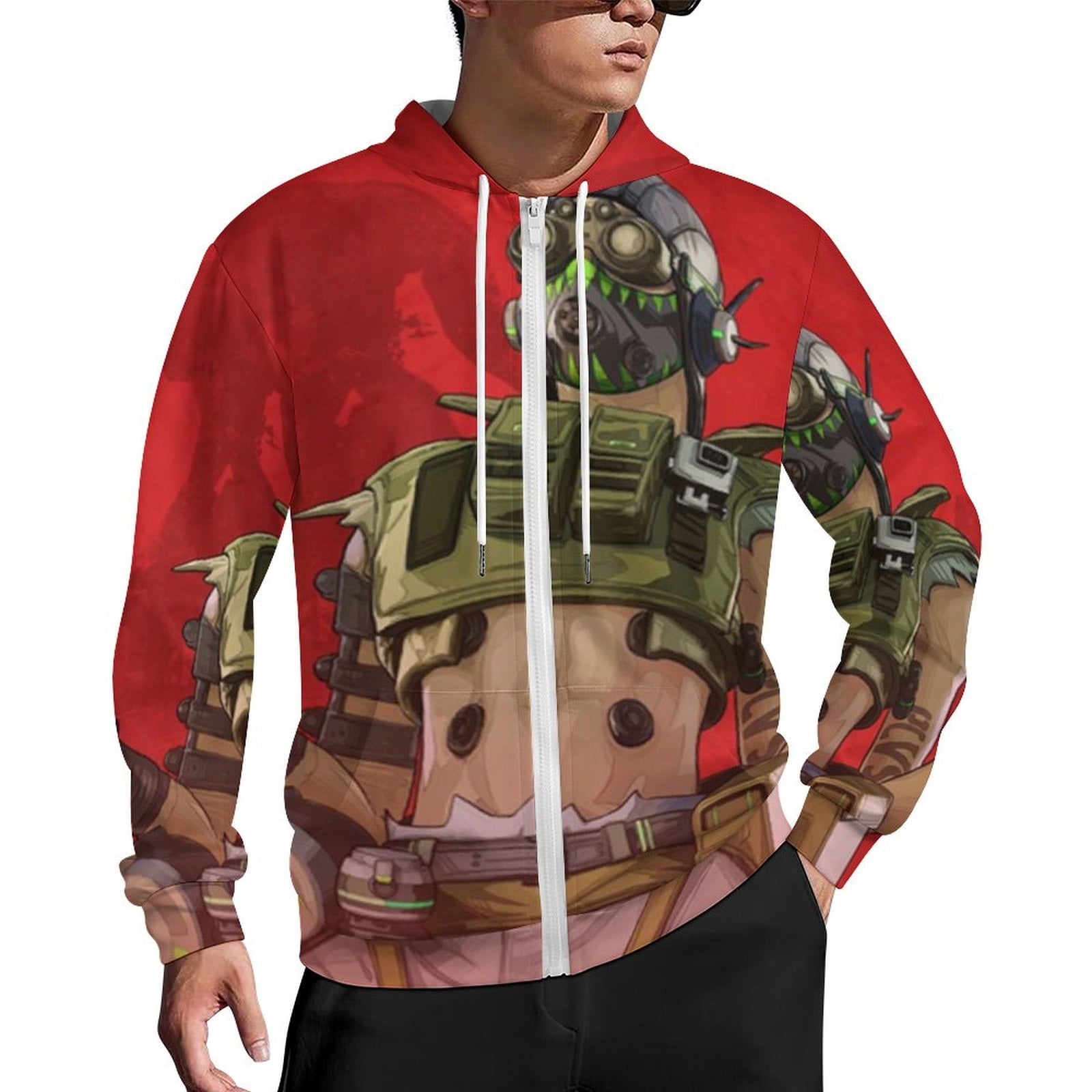 Apex Legends Octane Zip Up Hoodies Unisex Realistic 3D Print Sweatshirt ...