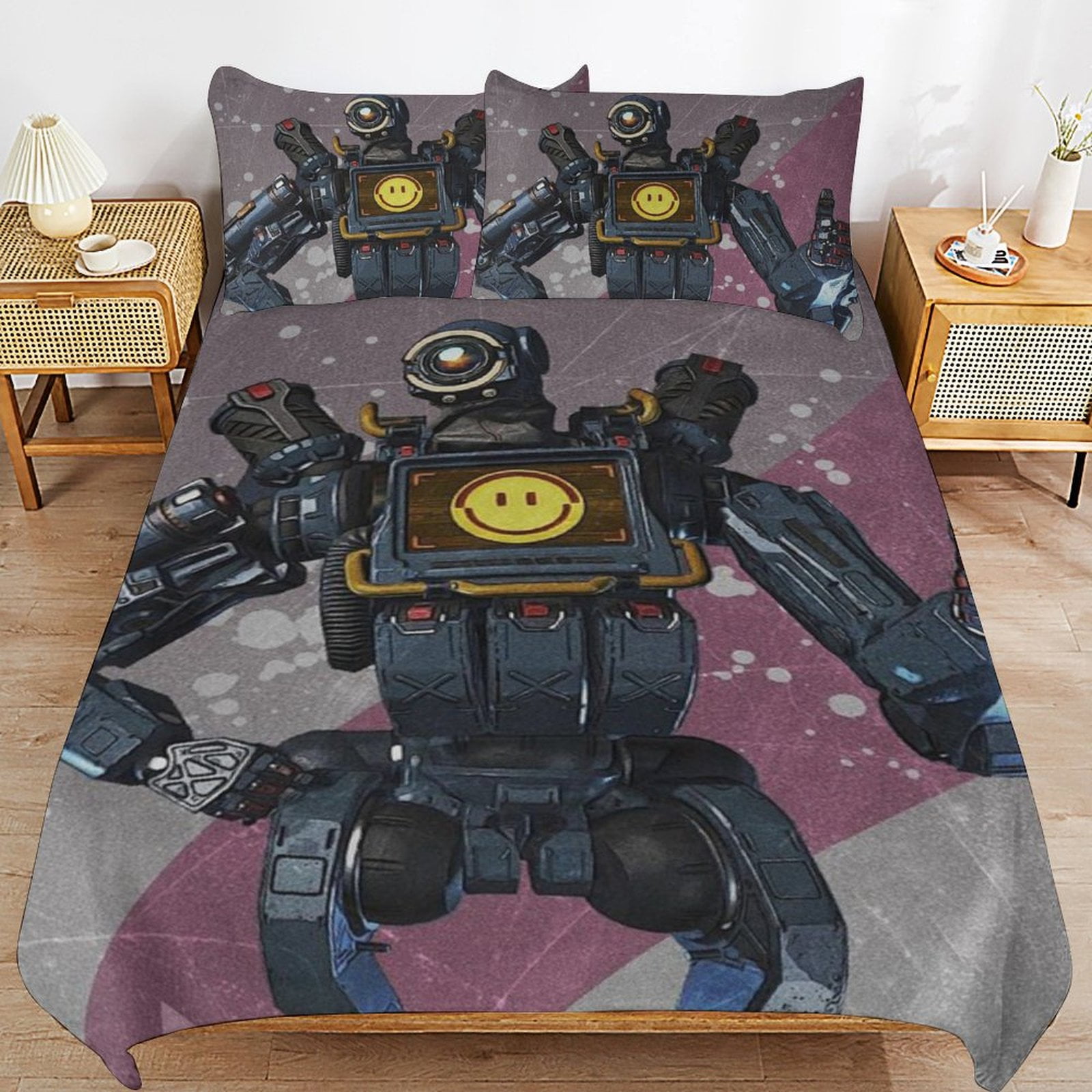 Apex Legends Pathfinder 3 Pieces Bedding Set 3D Printed Lightweight Bed Quilt Set Comforter ...