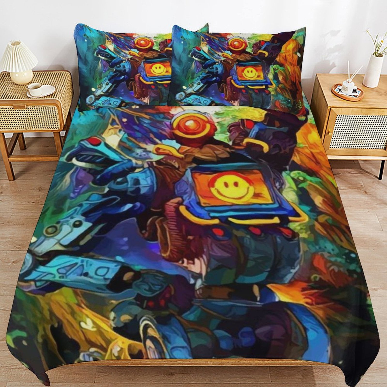 Apex Legends Pathfinder 3 Pieces Bedding Set 3D Printed Lightweight Bed Quilt Set Comforter ...