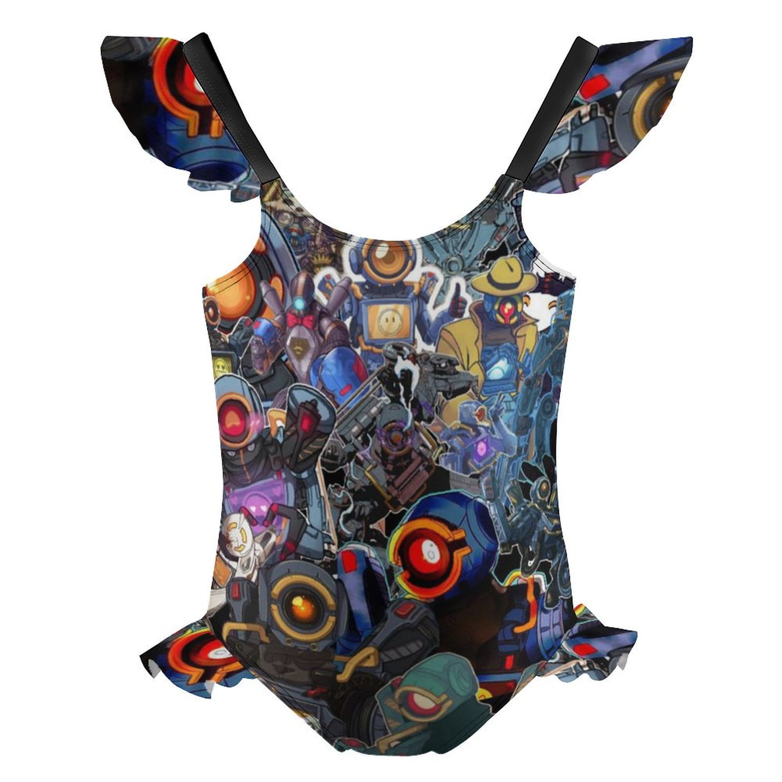Apex Legends Pathfinder Girls Swimsuit Ruffle One-piece Beachwear Kids ...