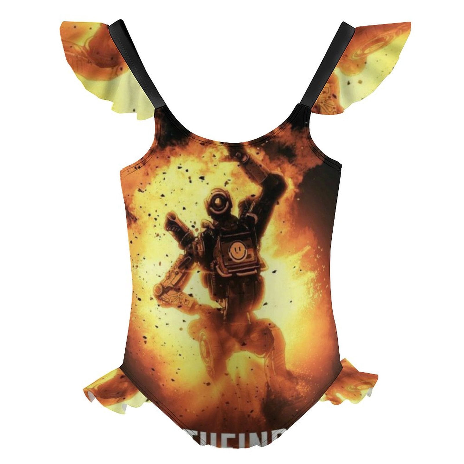 Apex Legends Pathfinder Girls Swimsuit Ruffle One-piece Beachwear Kids ...