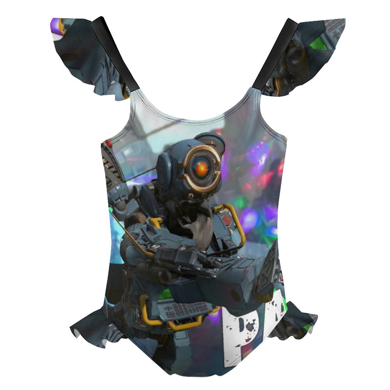 Apex Legends Pathfinder Girls Swimsuit Ruffle One-piece Beachwear Kids ...