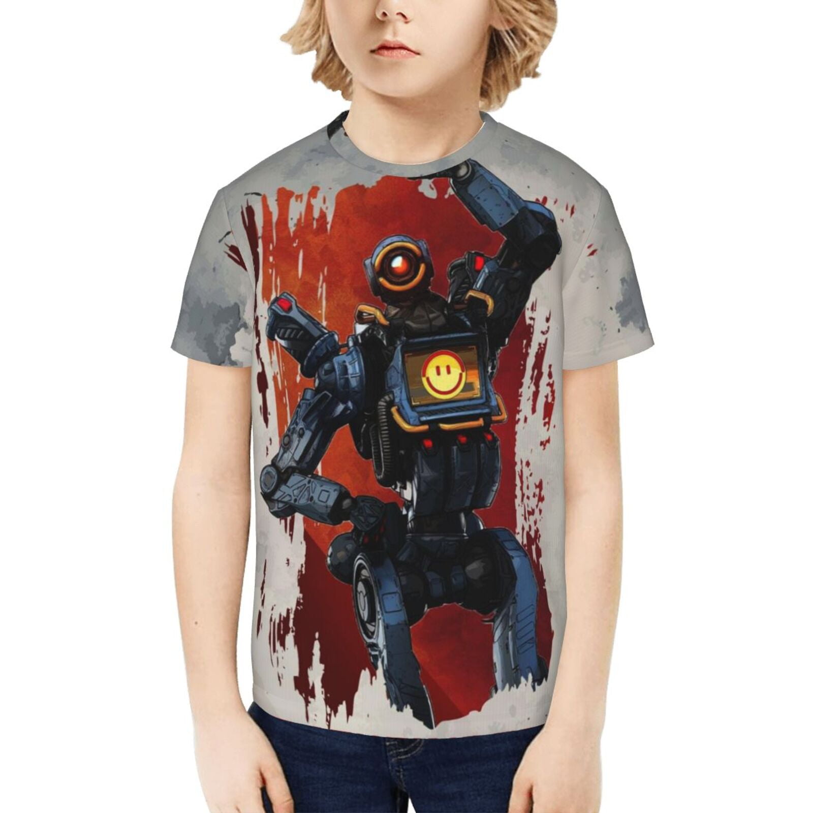 Apex Legends Pathfinder Kids' Short Sleeve T-Shirt Print Tee Shirts For Boys & Girls Summer ...