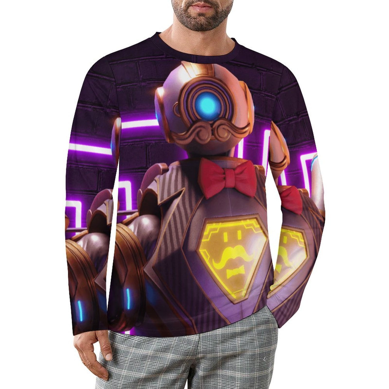 Apex Legends Pathfinder Men's Long Sleeve T-Shirt Loose Trendy Tee Soft ...