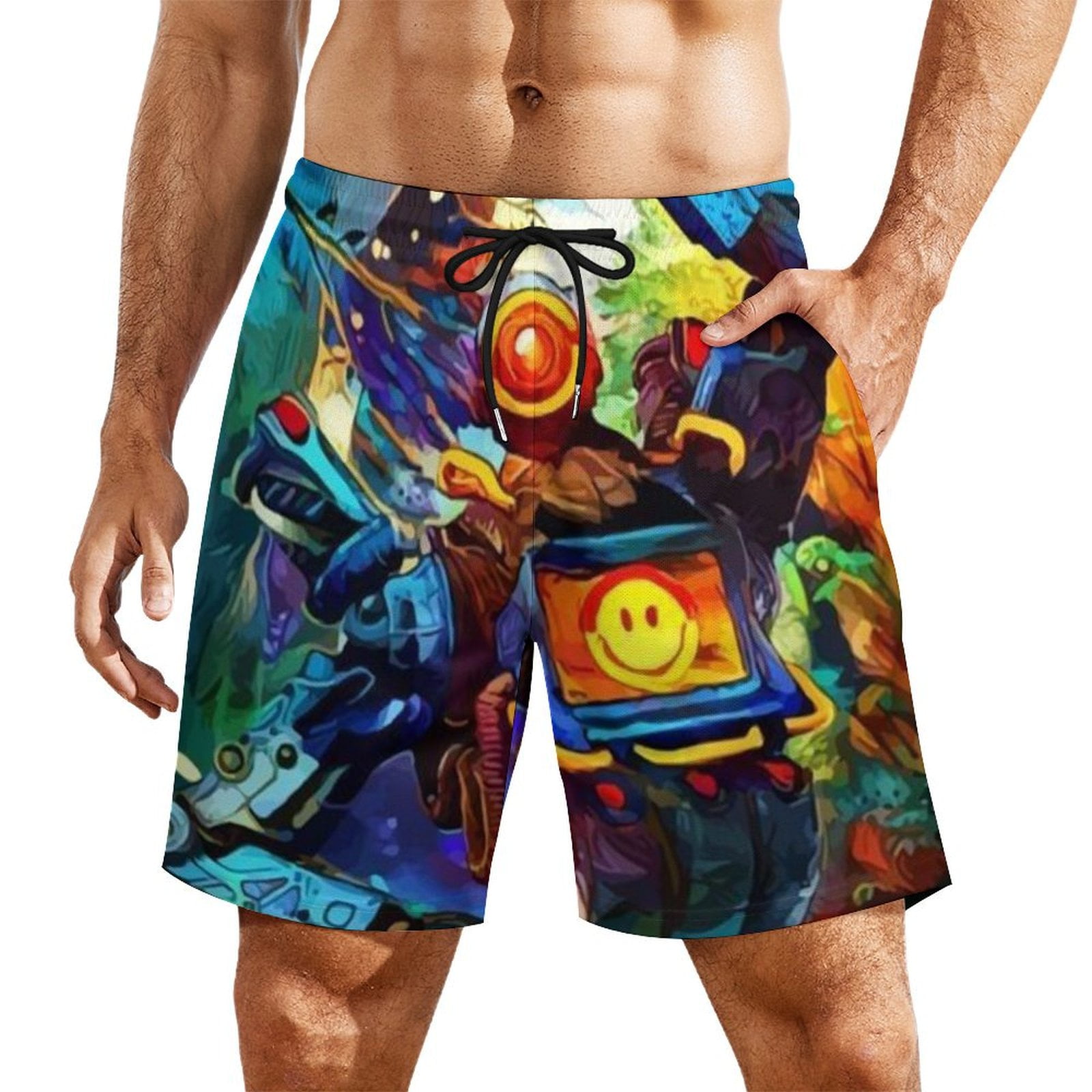 Apex Legends Pathfinder Mens Swim Trunks with Compression Liner Board ...