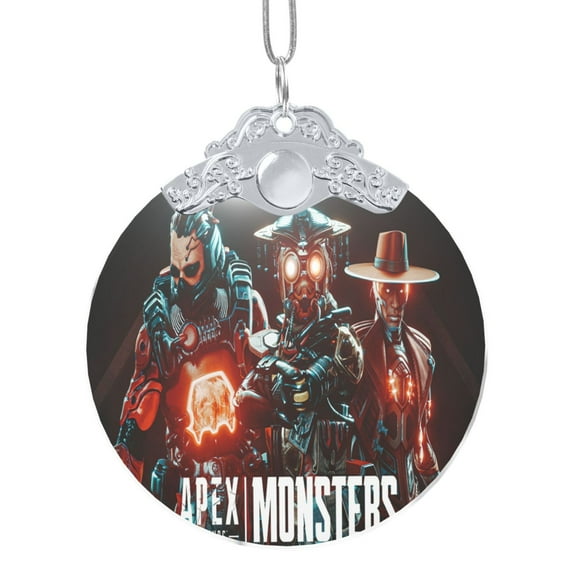 Apex Legends Round Glass Pendant Christmas Decoration Holiday with Gold ...