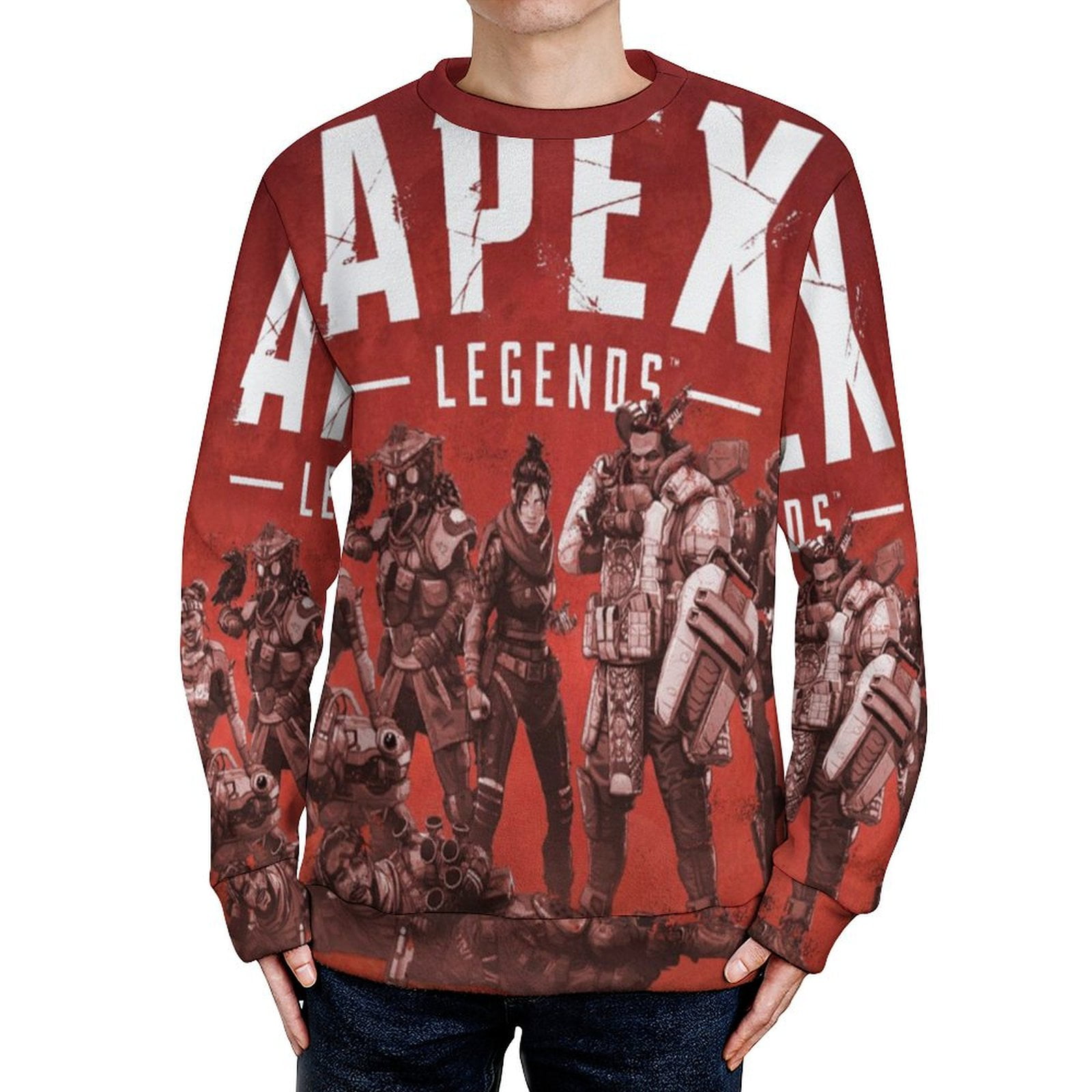 Apex Legends Unisex Sweater Long Sleeve Round Neck Pullover Jumper Fall ...