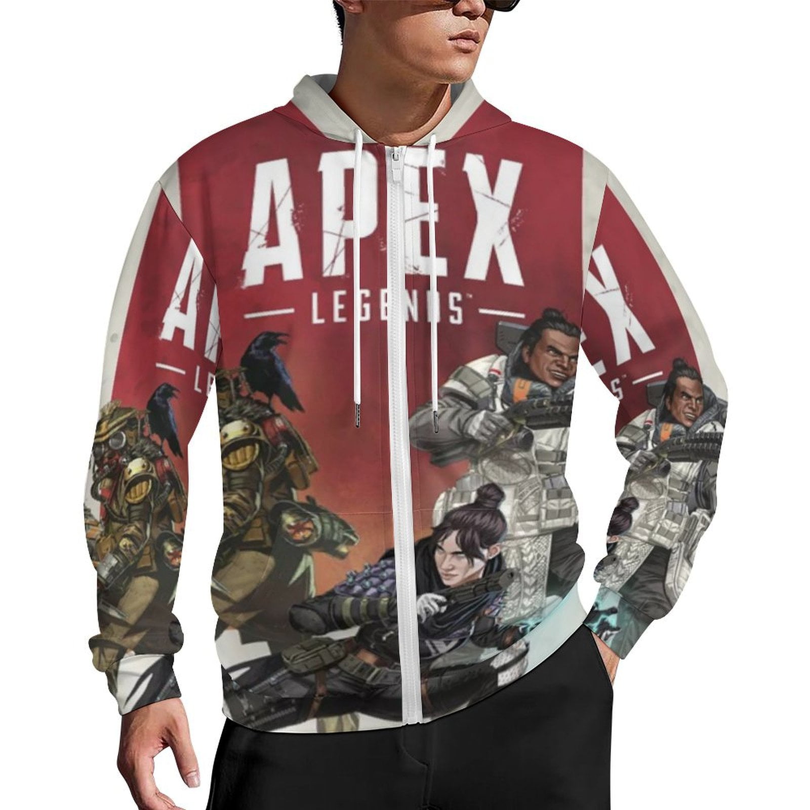 Apex Legends Zip Up Hoodies Unisex Realistic 3D Print Sweatshirt Long ...