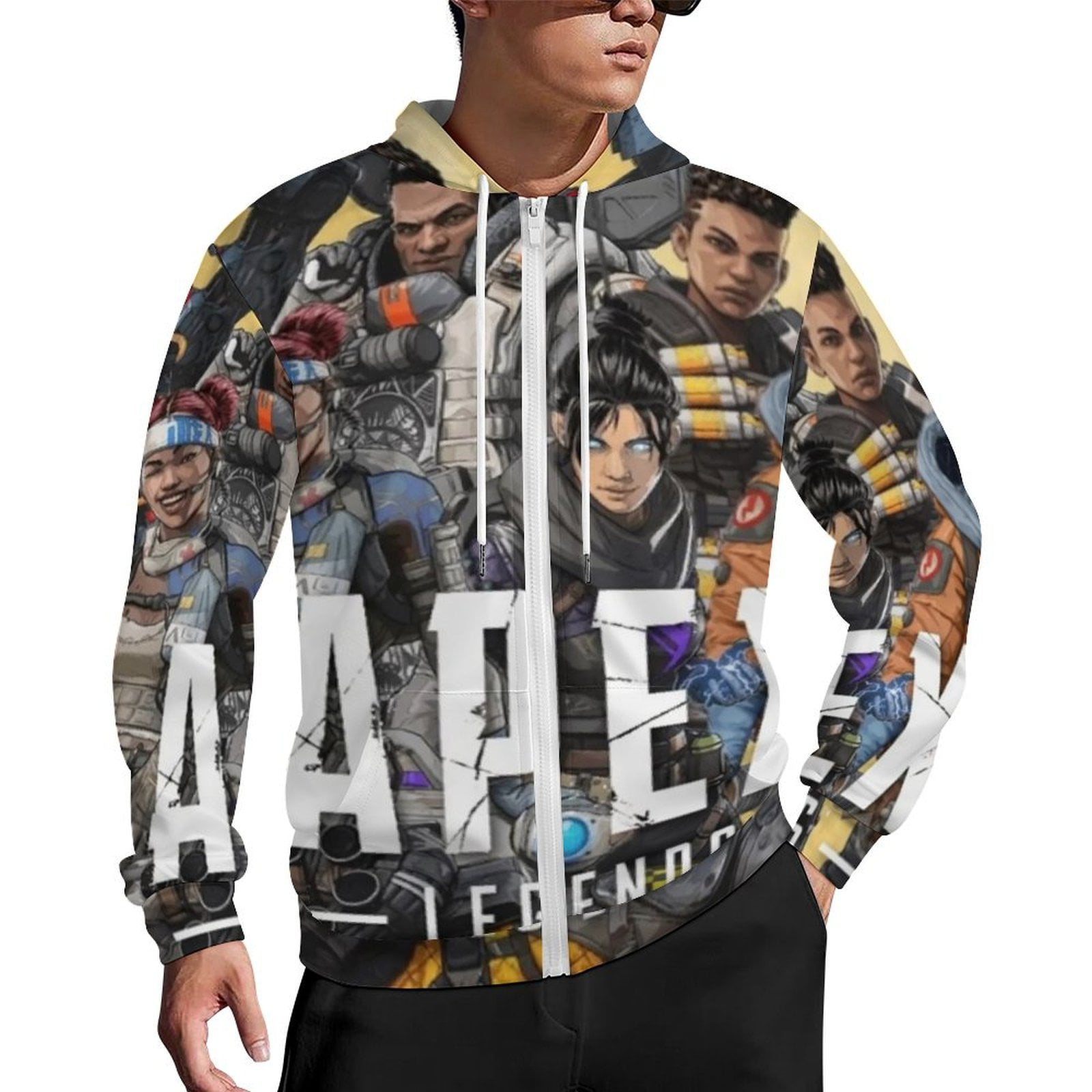 Apex Legends Zip Up Hoodies Unisex Realistic 3D Print Sweatshirt Long ...