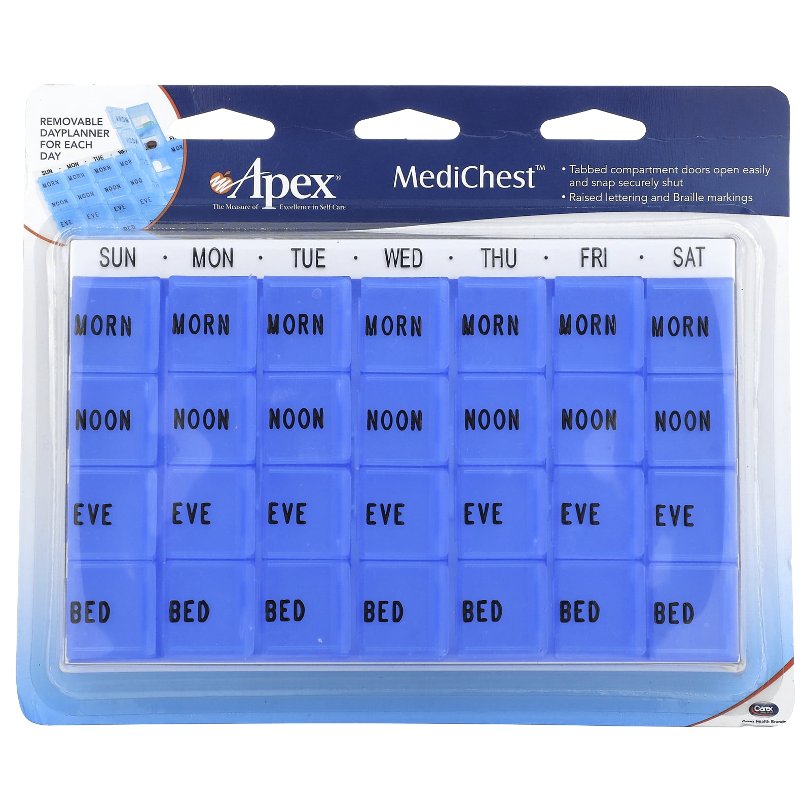 Apex, MediChest, Vitamin and Medication Organizer - Walmart.com