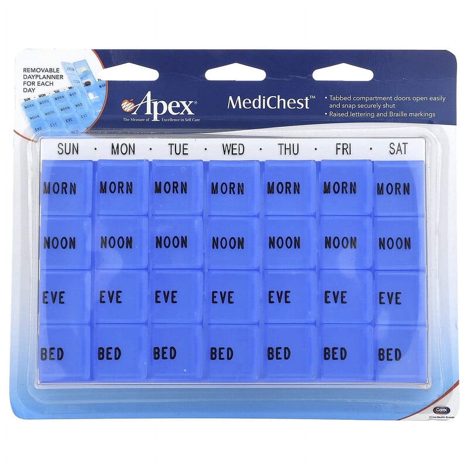 Apex, MediChest, Vitamin and Medication Organizer - Walmart.com