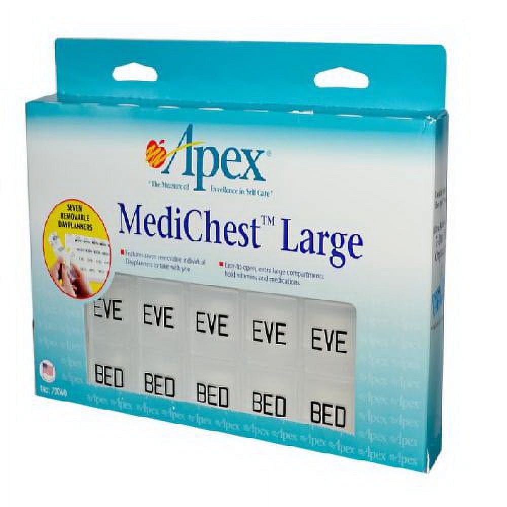 Apex Medichest Pill Case Organizer With Braille Markings - 1 Ea ...