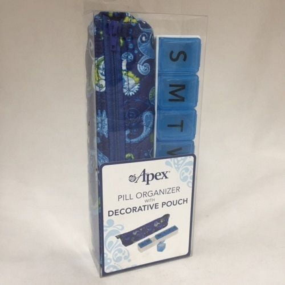 Apex Pill Organizer w/Decorative Pouch, 1ct - Walmart.com