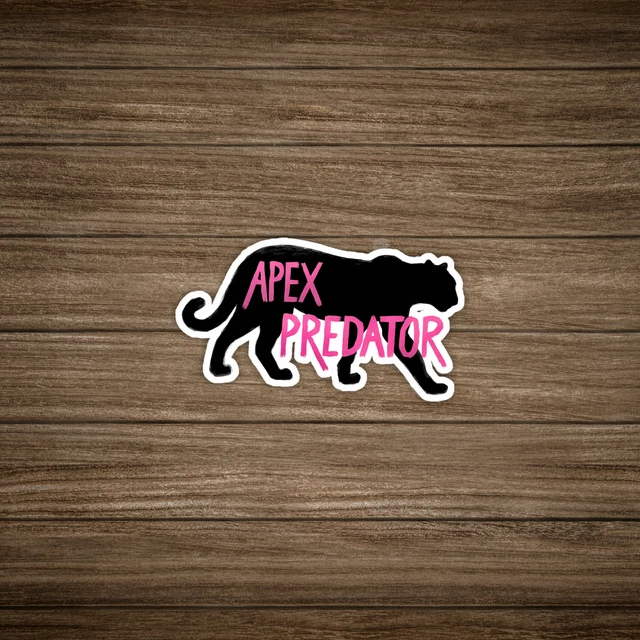 Apex Predator Pink Panther Sticker - Fierce Predatory Cat Vinyl ...