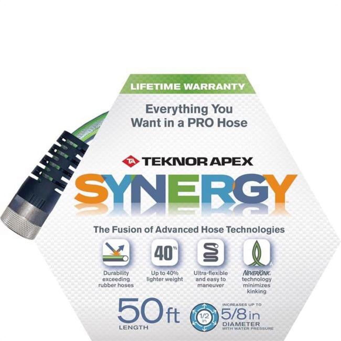 Apex Synergy 5001-50 Heavy-Duty Garden Hose, 50 ft L, Vinyl, Gray ...