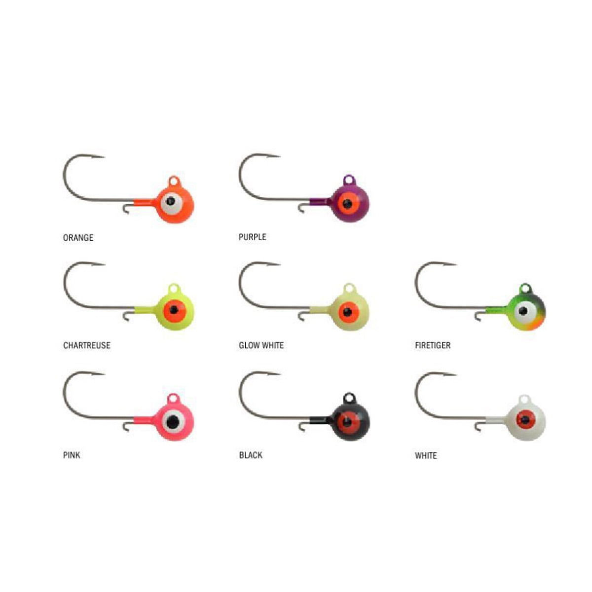 Apex Tackle AP-RH14-8 White 1/4 Ounce Round Head Jig Lure (8 Pack ...