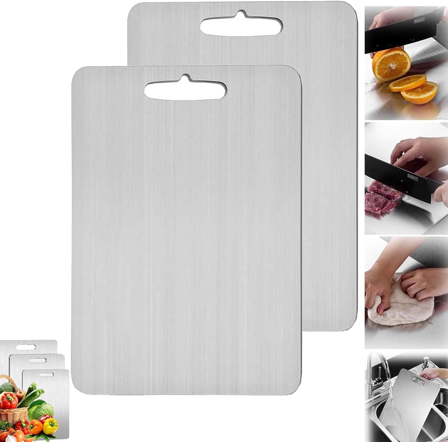 Apex Titanium Cutting Board for Kitchen, Knife-Friendly Cutting Boards ...