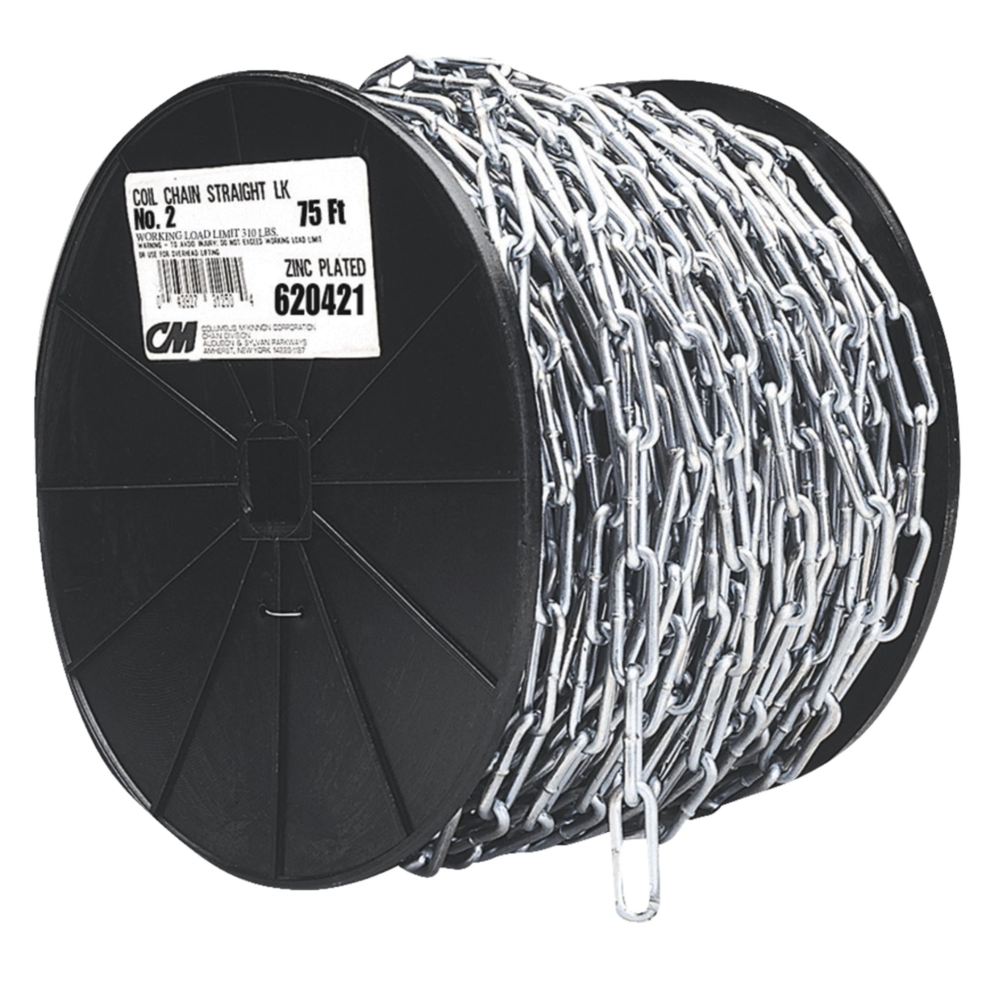 Apex Tools 0722827 40 ft. 2-0 Zinc Straight Link Chain - Walmart.com