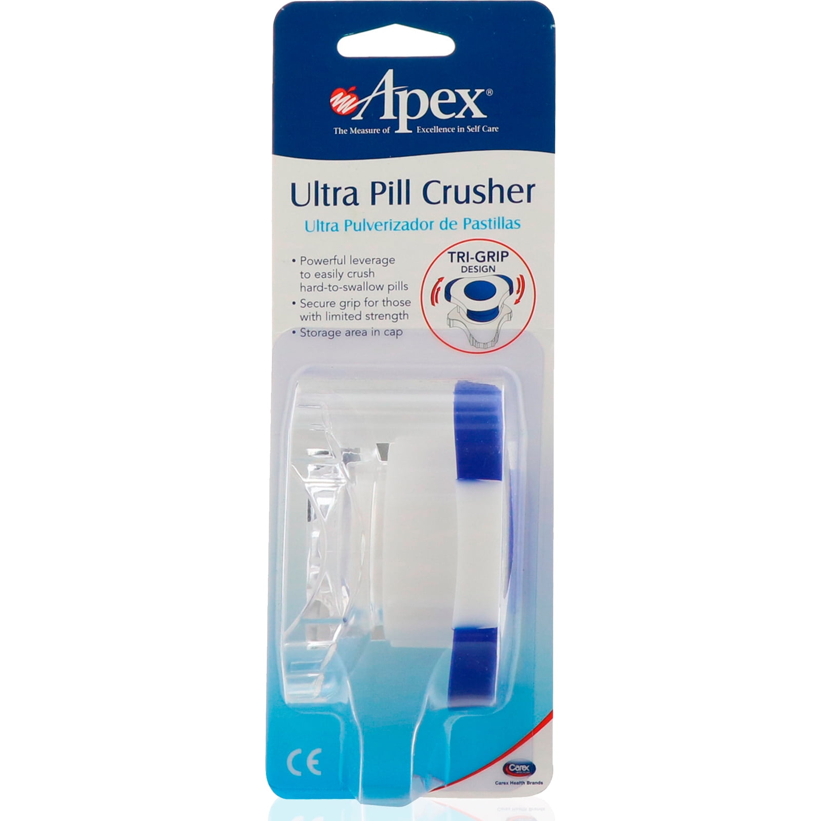 Carex Apex Plastic Ultra Pill Crusher and Cutter for Tablets, Vitamins ...