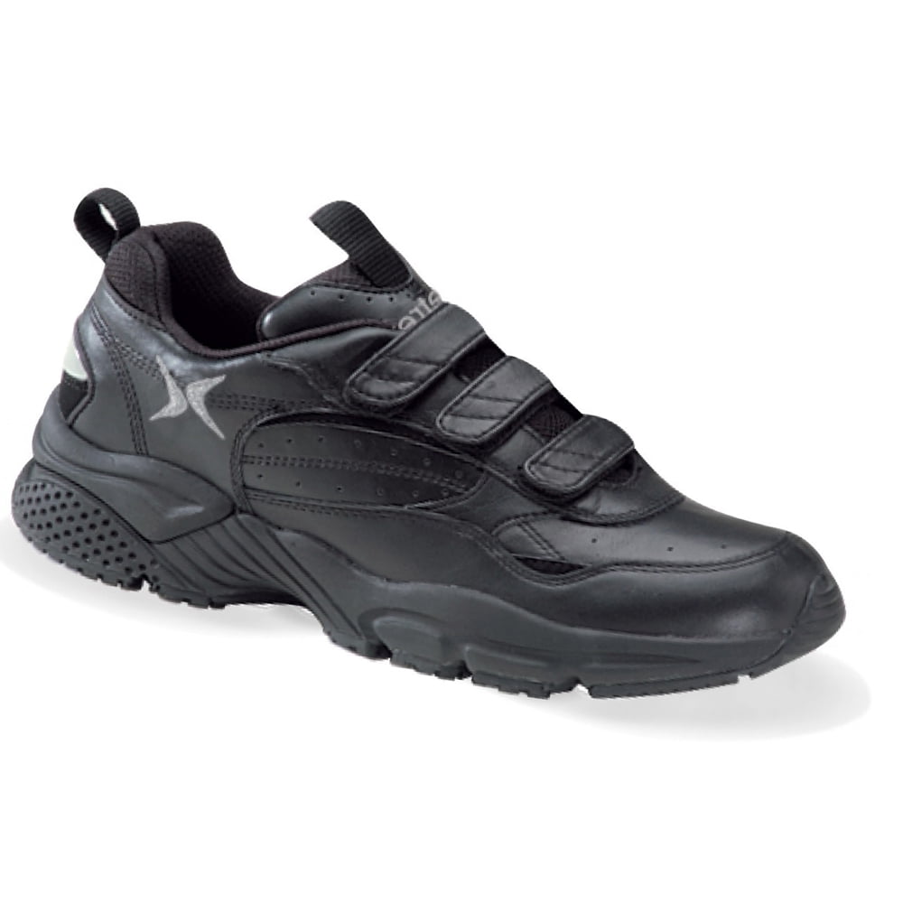 Apex X903M Men's Athletic Shoe: 12.5 X-Wide (3E-4E) Black Velcro - Walmart.com