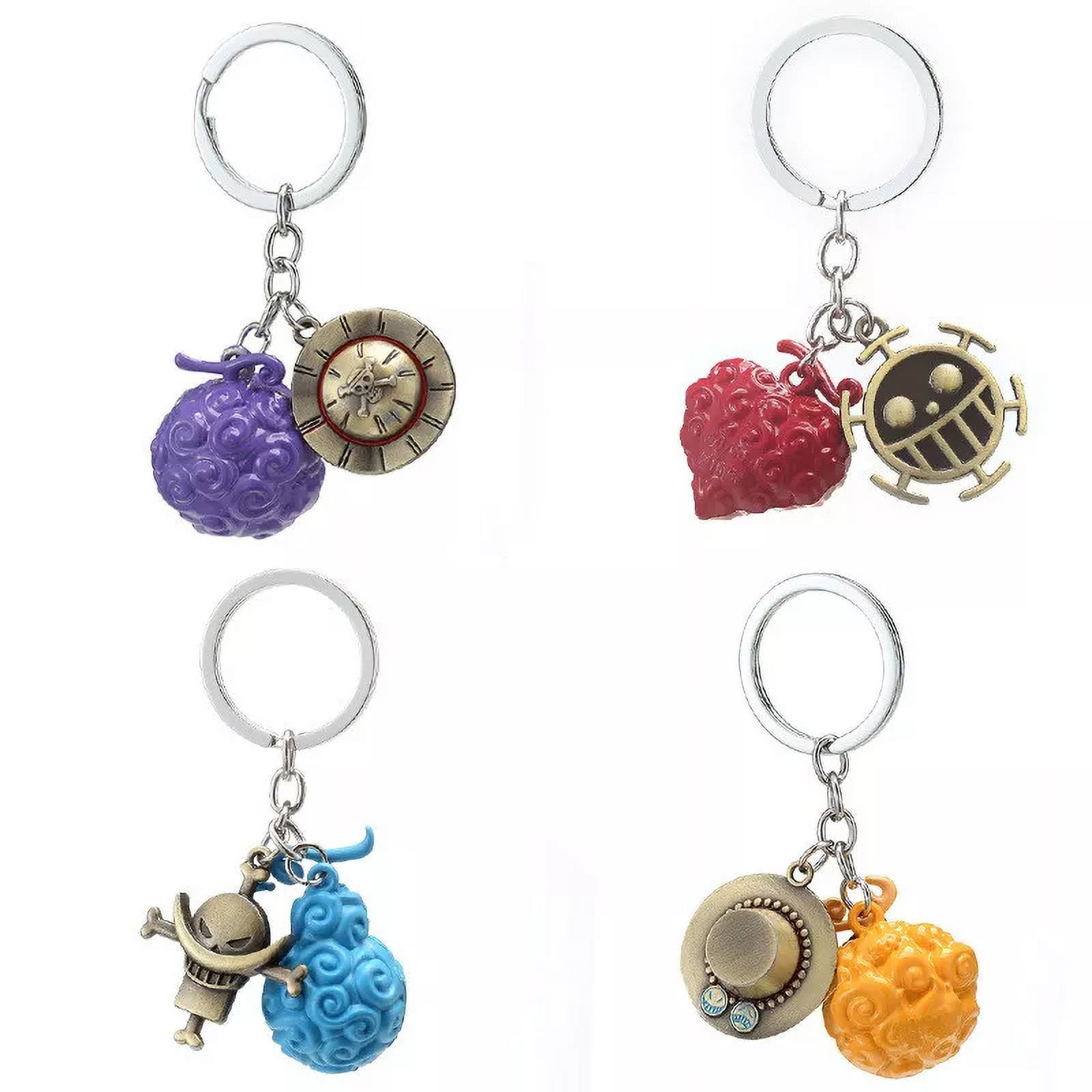 ApexComm One Piece Devil Fruit Keychain, Anime Charm, All 4 pcs ...