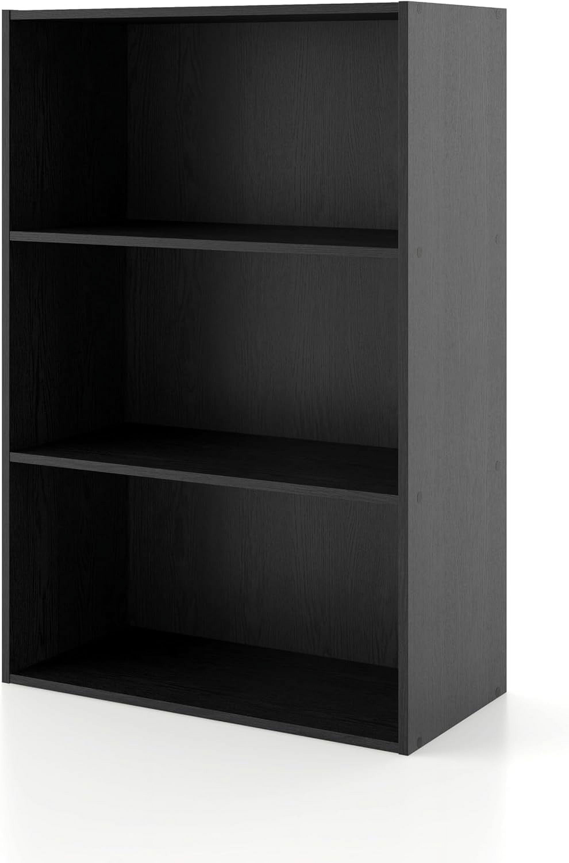 Apexa 3-Tier Cube Storage Organizer Shelves, Stackable Wood Bookcase ...