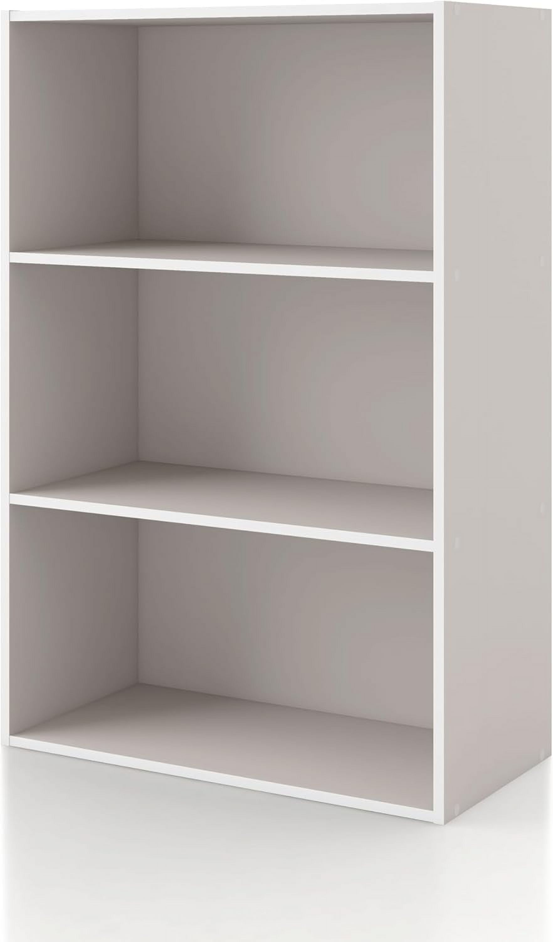 Apexa 3-Tier Cube Storage Organizer Shelves, Stackable Wood Bookcase ...