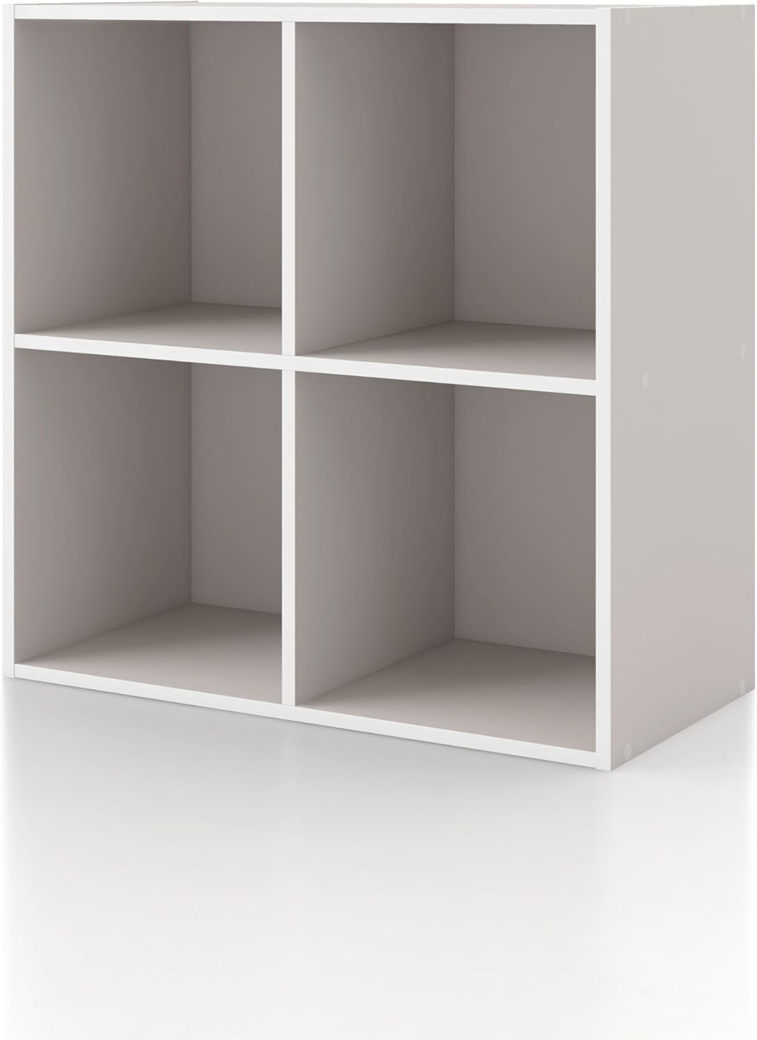 Apexa 4 Cube Storage Organizer Shelves, Stackable Wood Bookcase Fits ...