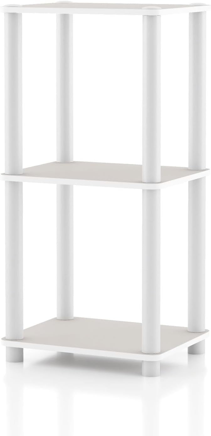 Apexa Modern 3-Tier Narrow Shelving Units, Collectibles Display Shelves ...