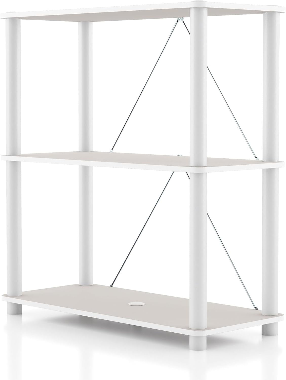 Apexa Modern 3-Tier Wide Shelving Units, Collectibles Display Shelves ...