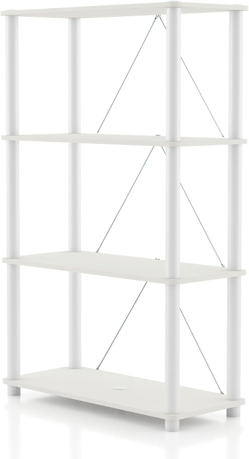 Apexa Modern 4-Tier Wide Shelving Units, Collectibles Display Shelves ...