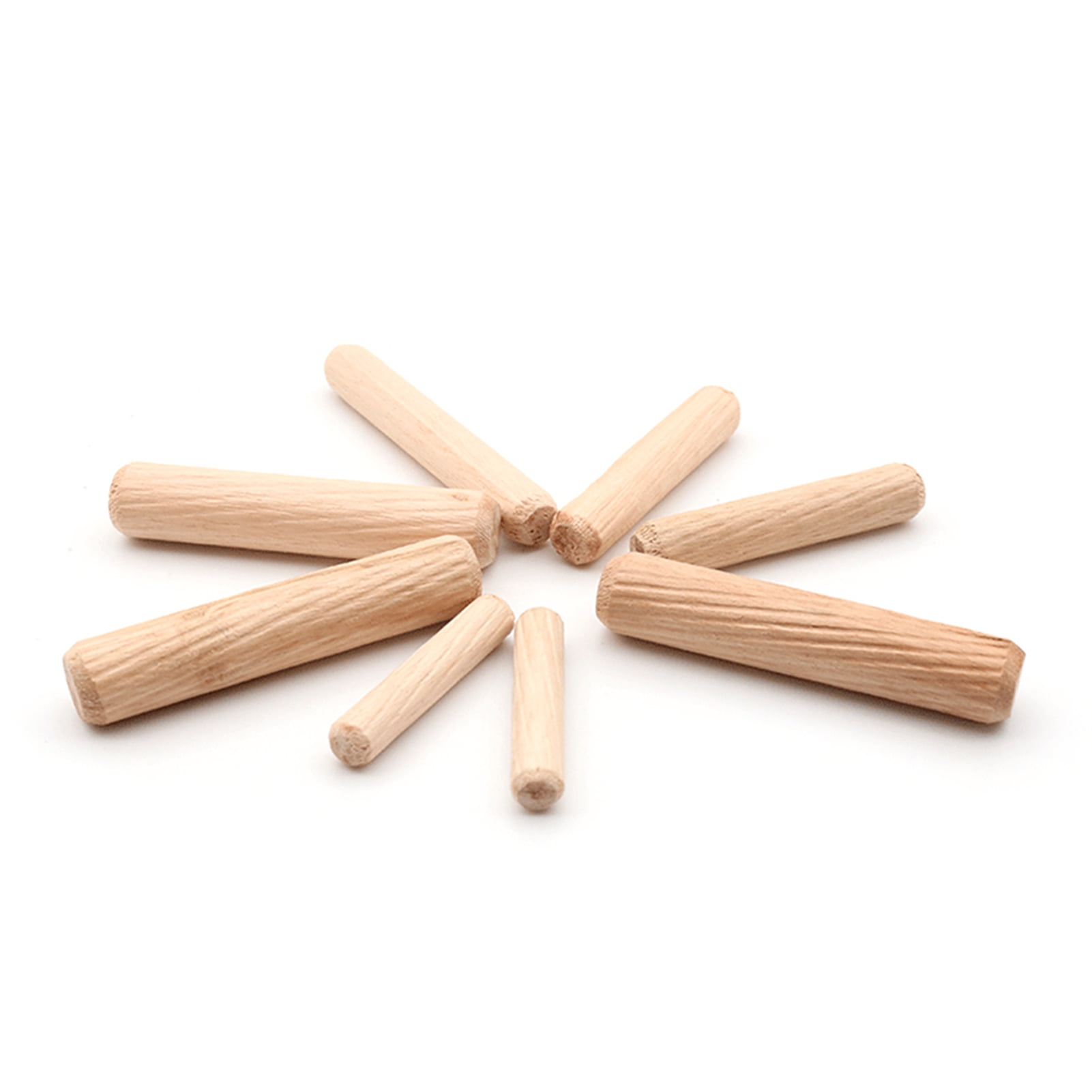 Apexeon Dowels for Furniture Cabinets, Set of 100pcs Fluted Wood Dowels ...