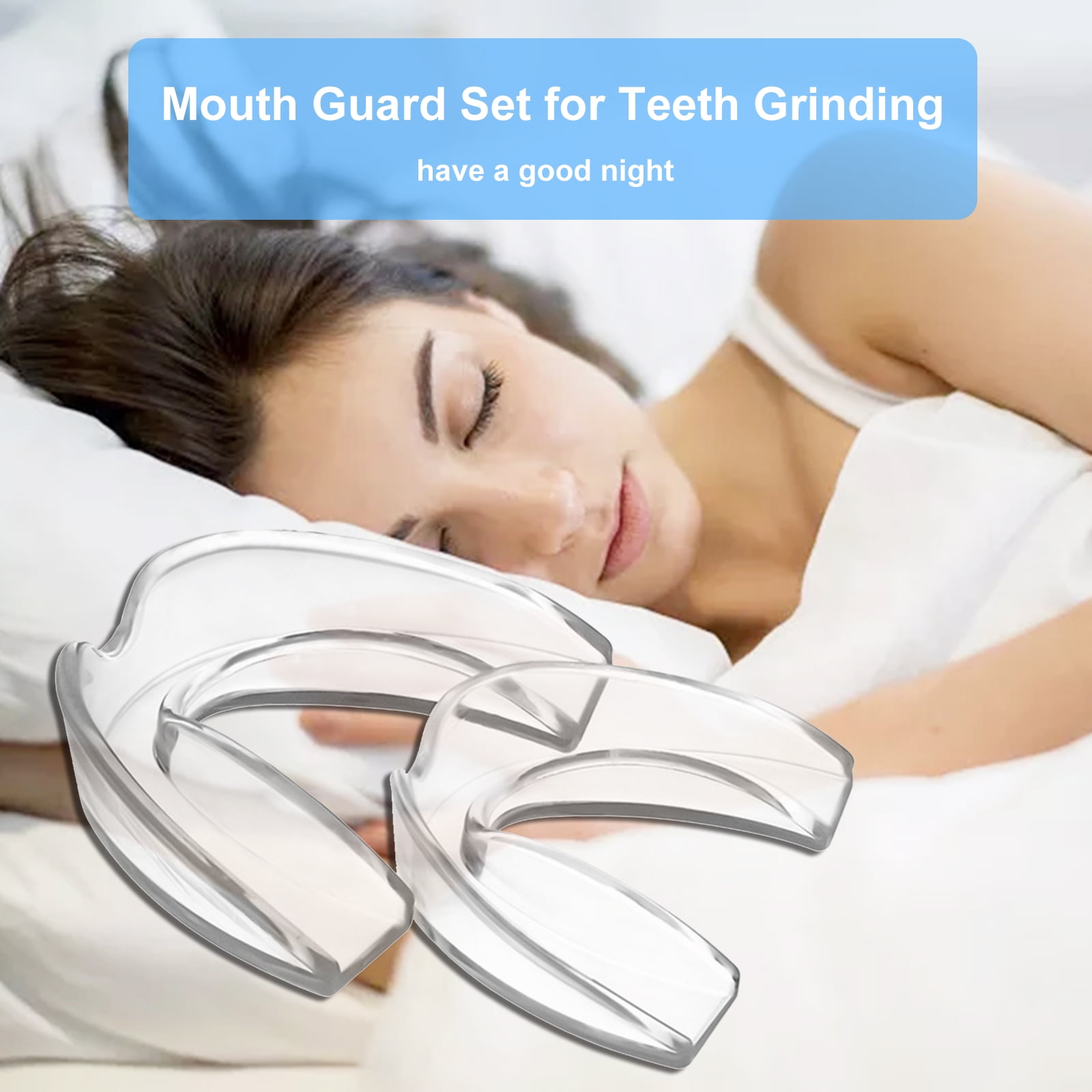 Apexeon Mouth Guard Set for Grinding , 2 Pack Moldable Night Guards ...