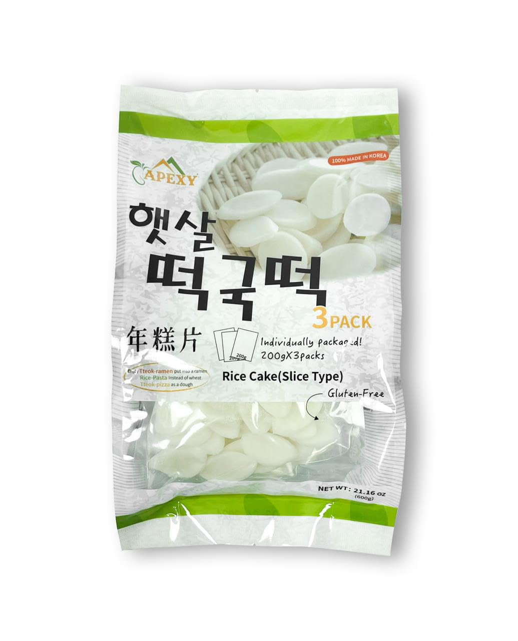 Apexy Korean Rice Cake Tteokbokkik Rice SMRCake, Chewy Authentic Korean ...