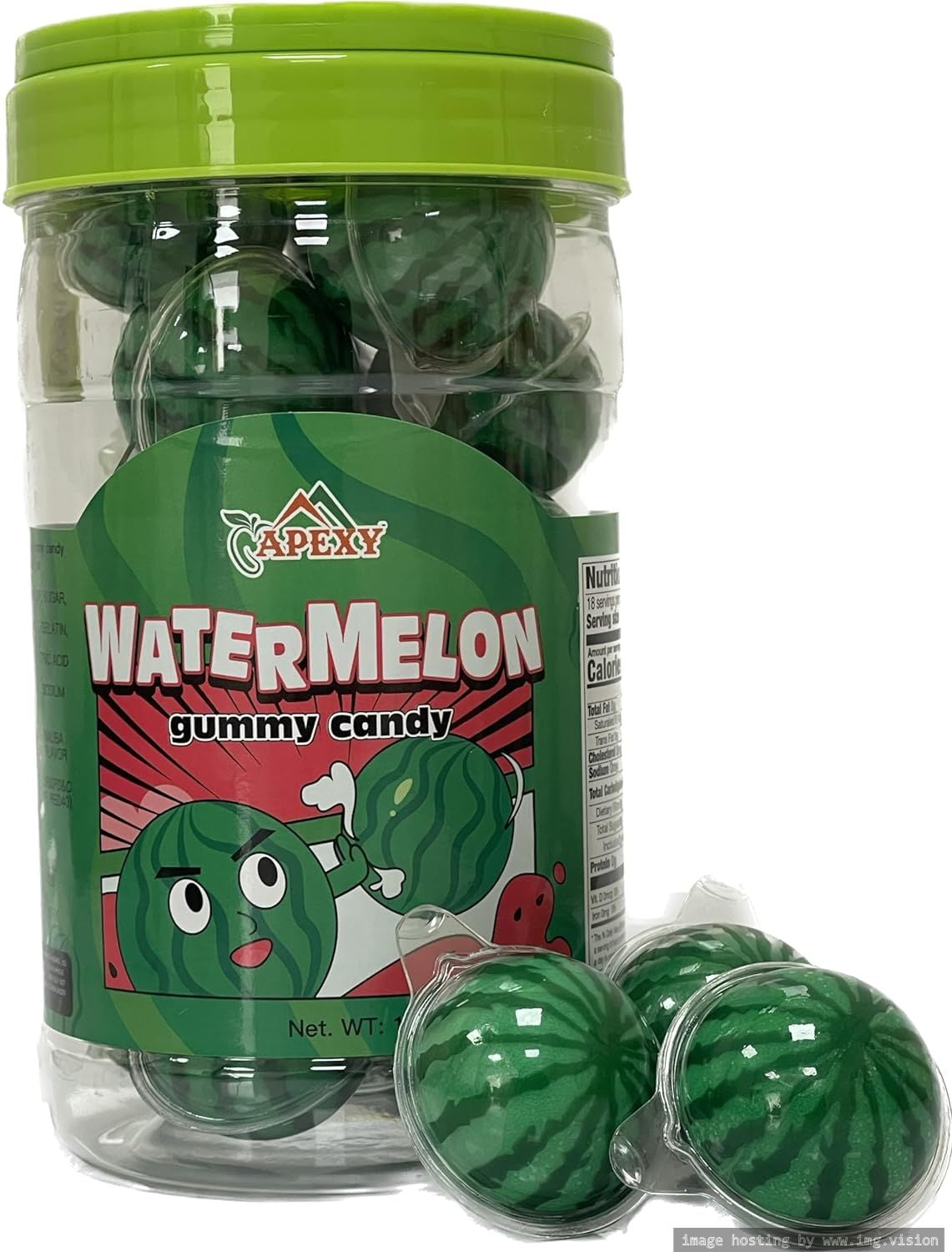 Apexy Watermelon Gummy Candy with Fruity Liquid Center Fat Free Perfect ...