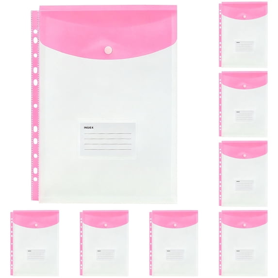 Apeya Polypropylene Plastic Binder Pocket, 12.6 x 9.25 in Durable ...