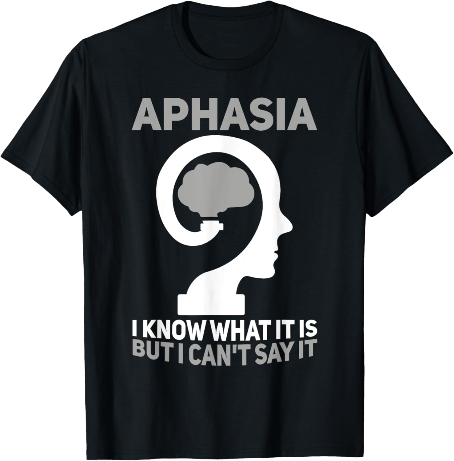 Aphasia Awareness I Know What It Is But I Can't Say It T-Shirt ...
