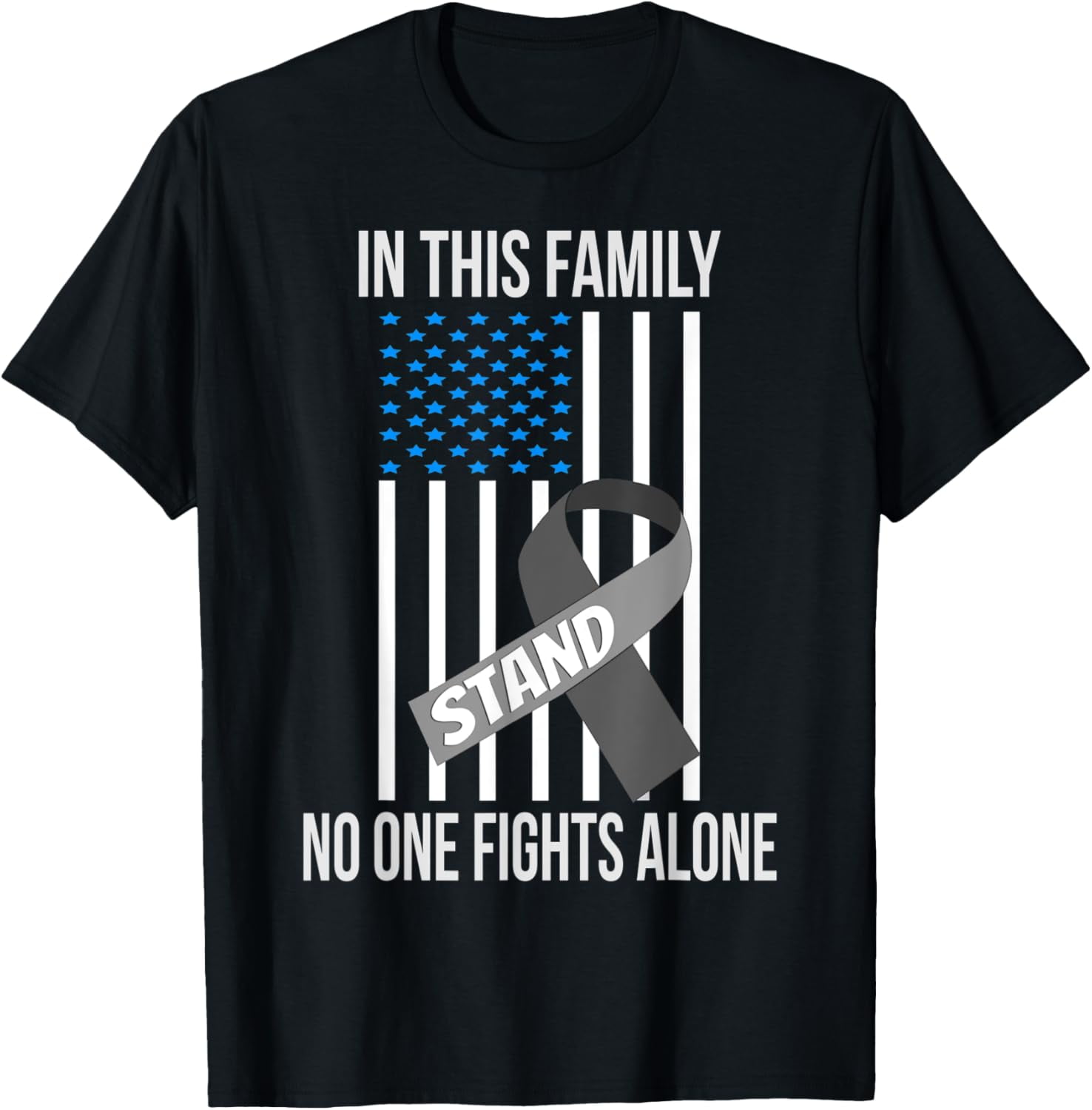 Aphasia Family Item Grey Ribbon Aphasia Awareness T-Shirt - Walmart.com
