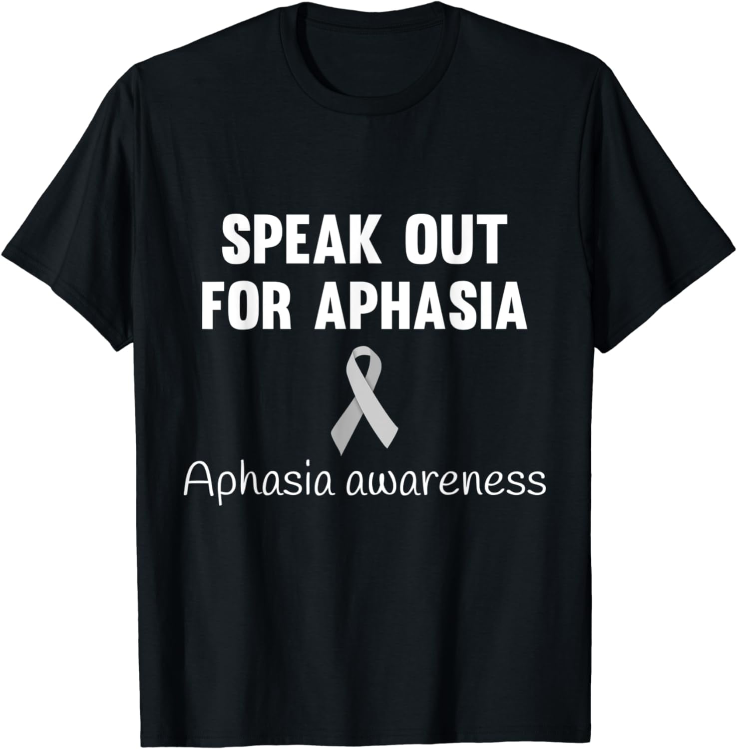 Aphasia awareness month gray ribbon T Shirt for Men & Women - Walmart.com