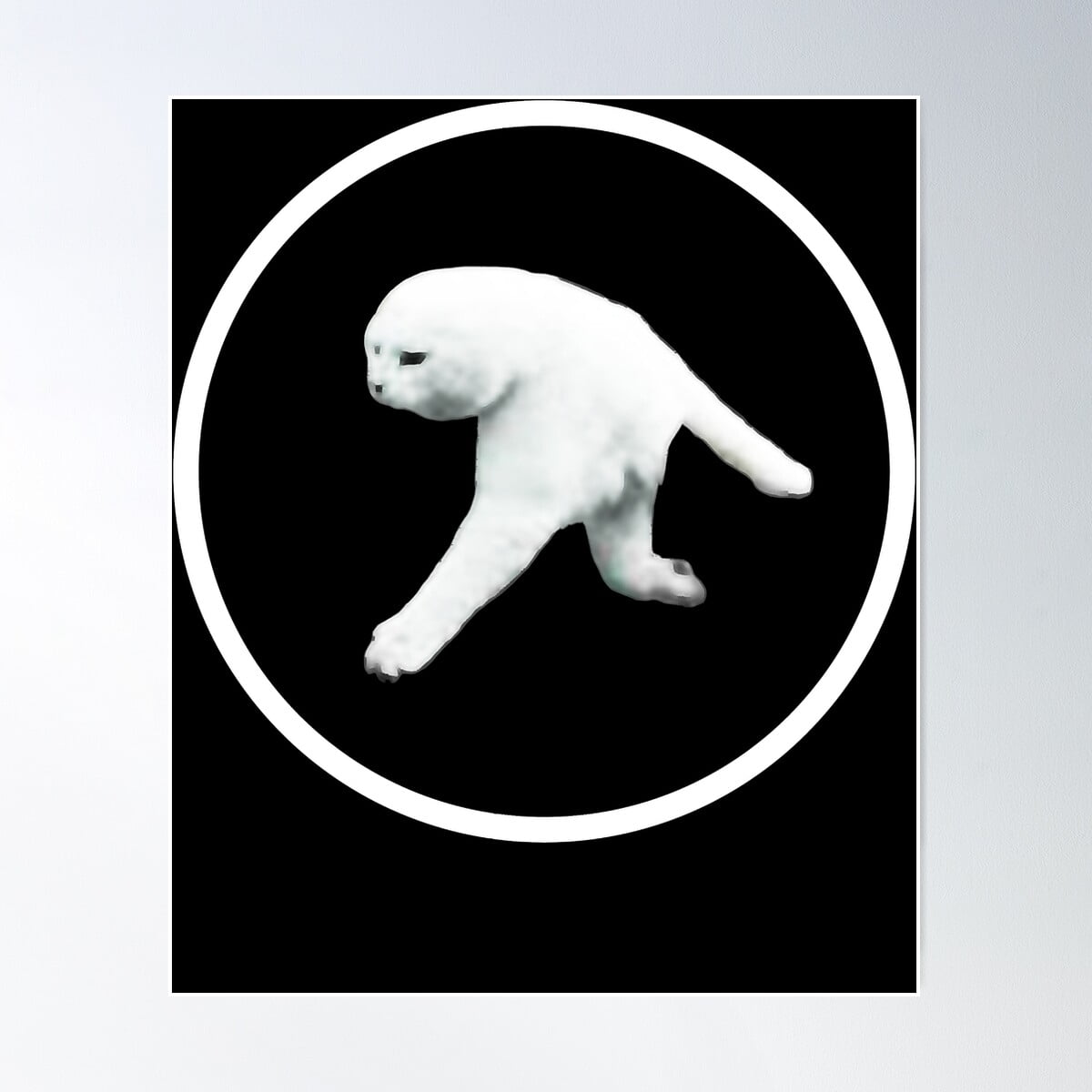 Aphex Twin - Two Legged Cat (White Logo) Poster Wall Art, Modern Wall ...